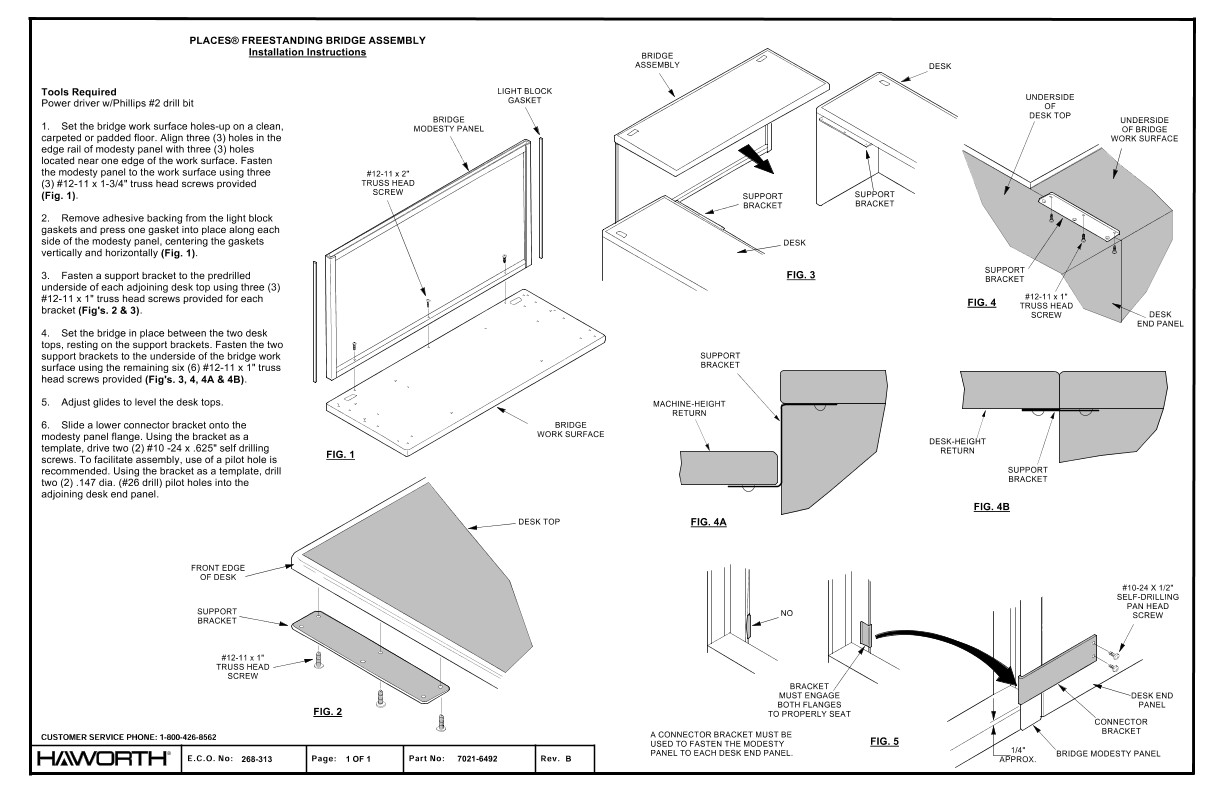 PLACES - Freestanding Bridge Assembly - Installation | Details Page ...