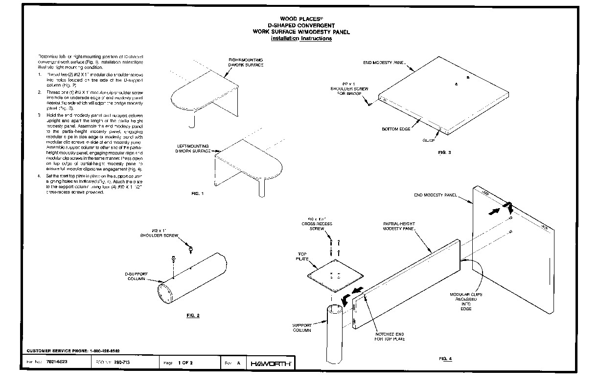 PLACES - Wood D Shaped Convergent Work Surface With Modesty Panel ...