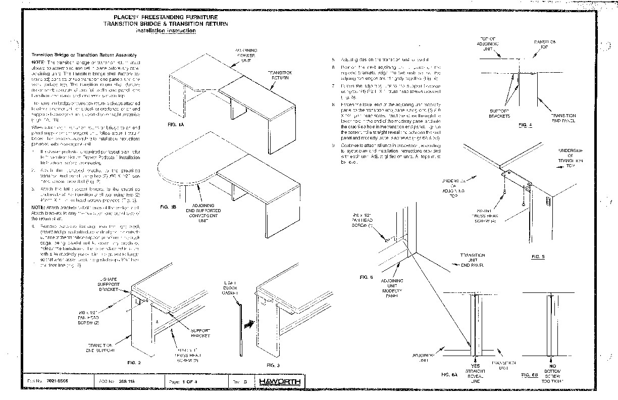 PLACES - Freestanding Furniture Transition Bridge and Return ...