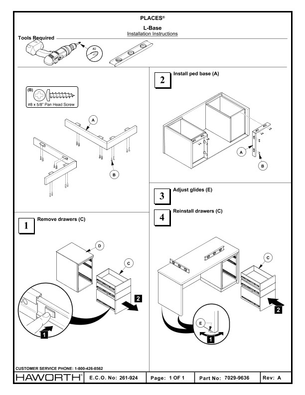PLACES - L Base - Installation | Details Page | Haworth