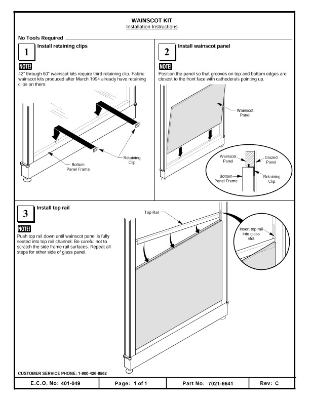 Wainscot Kit - Installation | Details Page | Haworth