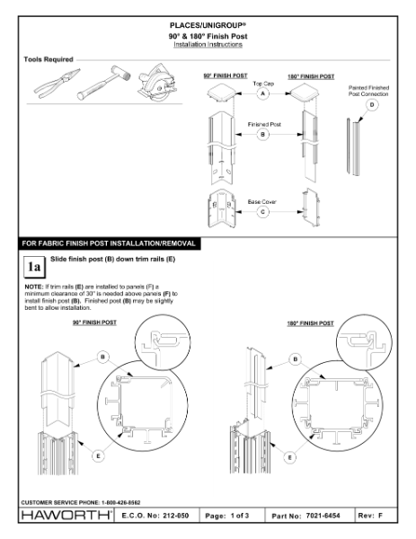 PLACES/UniGroup - 90° and 180° Finish Post - Installation | Details ...