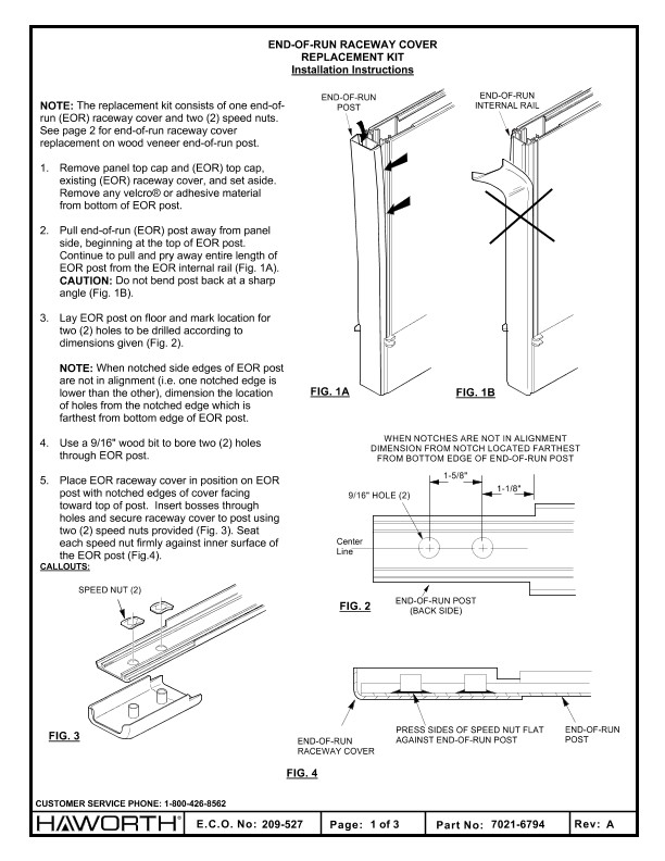 End-of-Run Raceway Cover Replacement Kit - Installation | Details Page ...