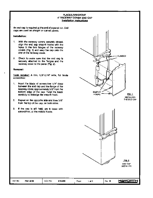 PLACES/UniGroup - 4" Raceway Cover End Cap - Installation | Details ...