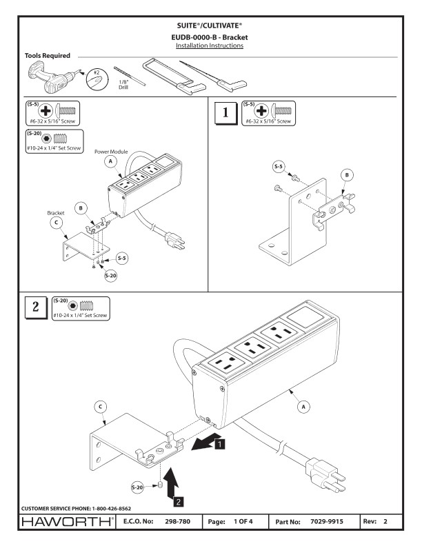 Cultivate/Suite - Mobile Power Module L-Bracket (Long) - Installation ...