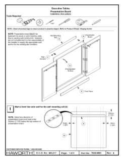 Executive Tables - Presentation Board - Installation | Details Page ...