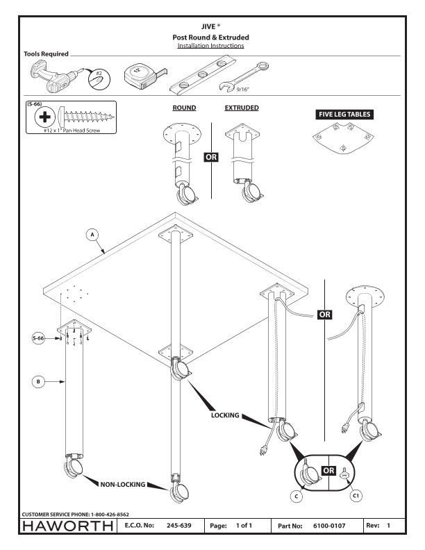 JIVE - Post Round & Extruded | Details Page | Haworth