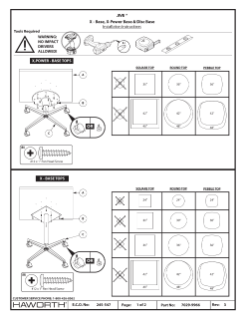 Jive - X-Base, X-Power Base and Disc Base - Installation | Details Page | Haworth