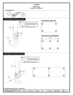 Planes - Table Legs - Installation | Details Page | Haworth