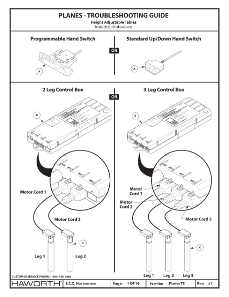 Planes Troubleshooting Guide | Details Page | Haworth