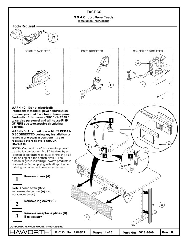 Tactics - 3 and 4 Circuit Base Feeds - Installation | Details Page ...