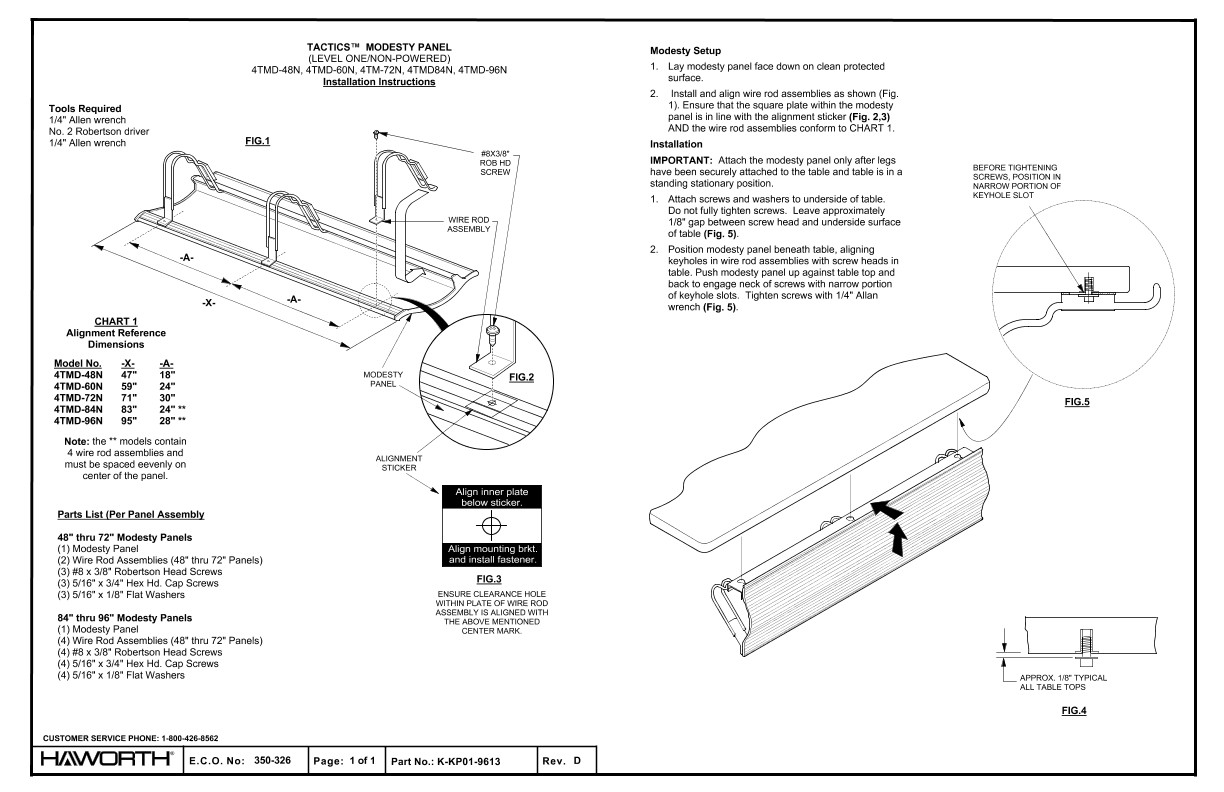 Tactics - Modesty Panel - Installation | Details Page | Haworth