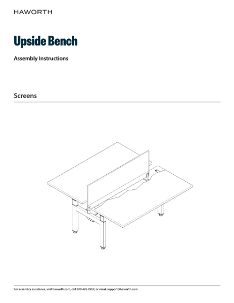 Upside Bench - Screens | Details Page | Haworth