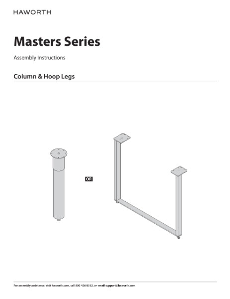 Masters Series - Column and Hoop Legs - Installation | Details Page ...