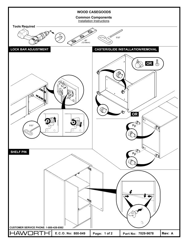 Wood Casegoods - Common Components - Installation | Details Page | Haworth