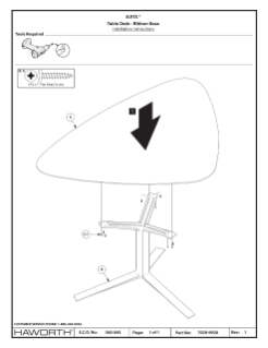 Suite - Table Desk Ribbon Base - Installation | Details Page | Haworth