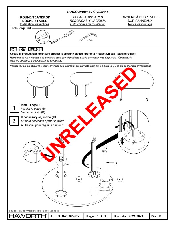 Vancouver - Round and Teardrop Docker Table - Installation | Details ...