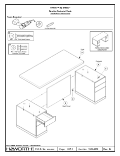 Varia - Double Pedestal Desk - Installation | Details Page | Haworth