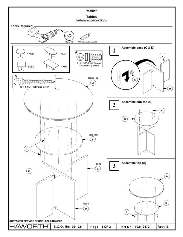 York - Tables - Installation | Details Page | Haworth