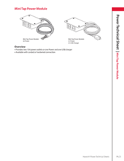 Mini Tap Power Module - Haworth Power Technical Sheet | Details Page ...