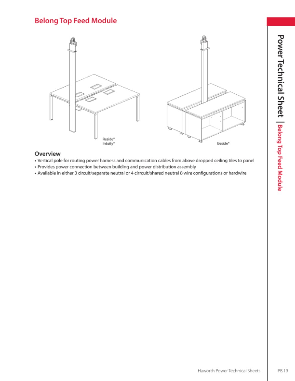 Belong Top Feed Module - Power Base Technical Sheet | Details Page ...