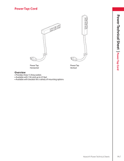 Power Tap Cord - Haworth Power Technical Sheet | Details Page | Haworth