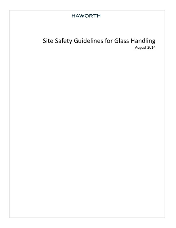 Site Safety Guidelines for Glass Handling | Details Page | Haworth