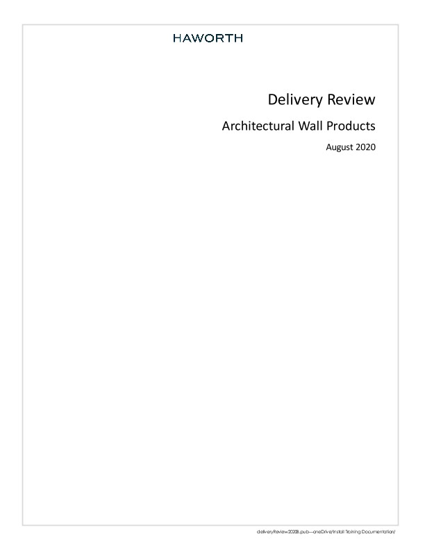 Delivery Review | Details Page | Haworth