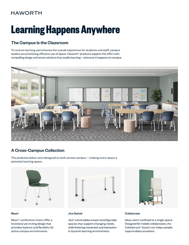 Learning Happens Anywhere Flyer - Classroom | Details Page | Haworth